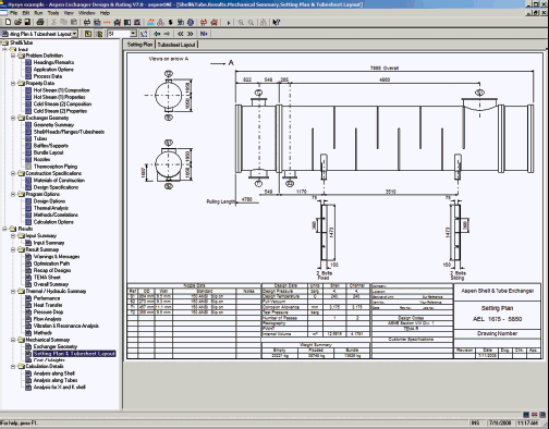 Aspen Shell & Tube Exchanger